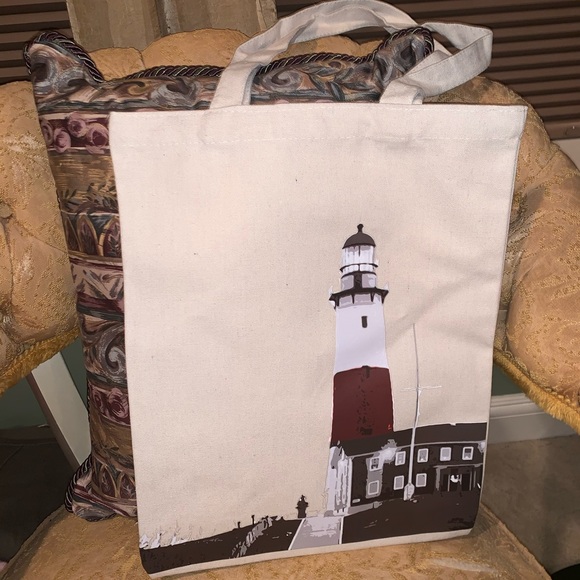 Bags | Brand New Canvas Tote Bag Lighthouse | Poshmark